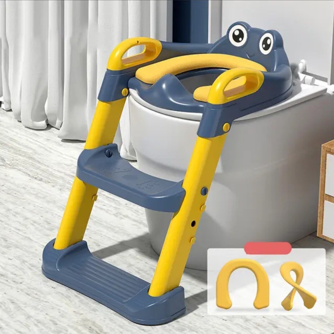 Kids Toilet Seat with Step Stool Foldable Potty Training Toilet Seat ...