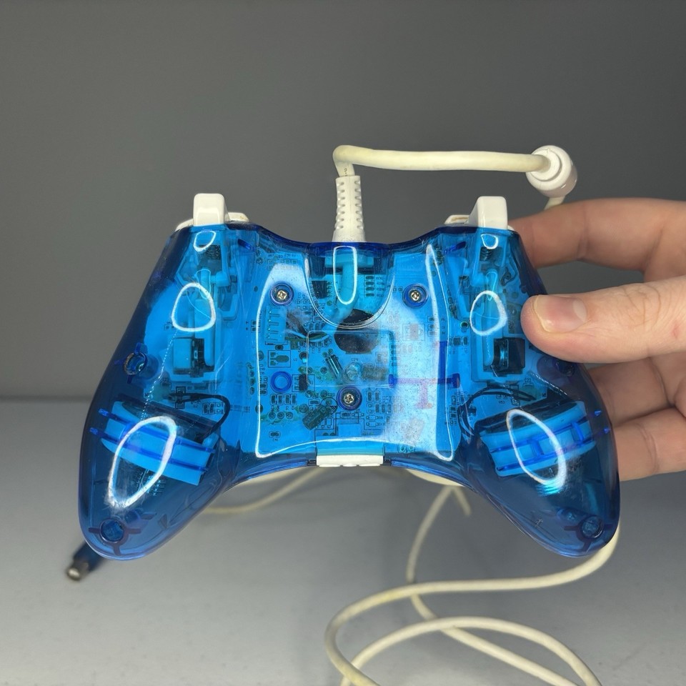Xbox 360 Controller Rock Candy Transparent Blue Wired | eBay