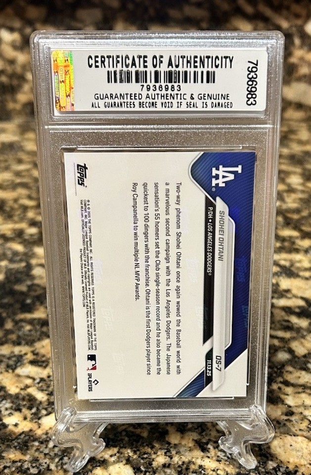 SHOHEI OHTANI 2025 TOPPS NOW N.L. MVP GRADED GEM-MT 10 #OS-7. Coa! | eBay