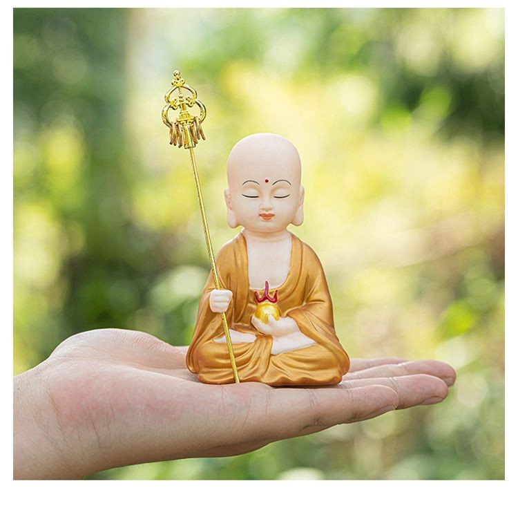 Car Ksitigarbha Buddha Statue Ornament With Beads Dashboard Interior ...