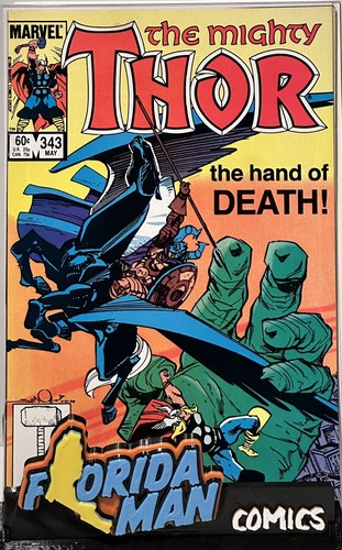 The Mighty Thor #343 VF+ Walt Simonson story and art, Odin, Fafnir ...