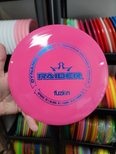 NEW Dynamic Discs BioFuzion Raider Distance Driver Golf Disc Pink 174g ...