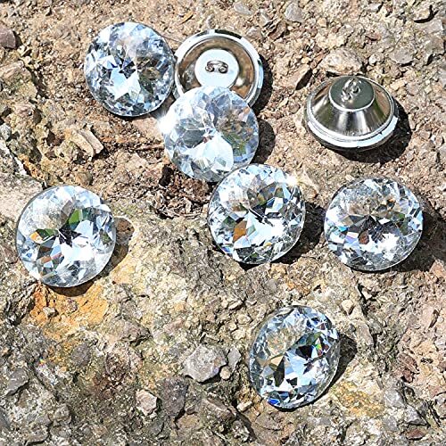 30 Pcs 30mm Crystal Rhinestone Sew Buttons for Tufting DIY Crafts Sofa ...