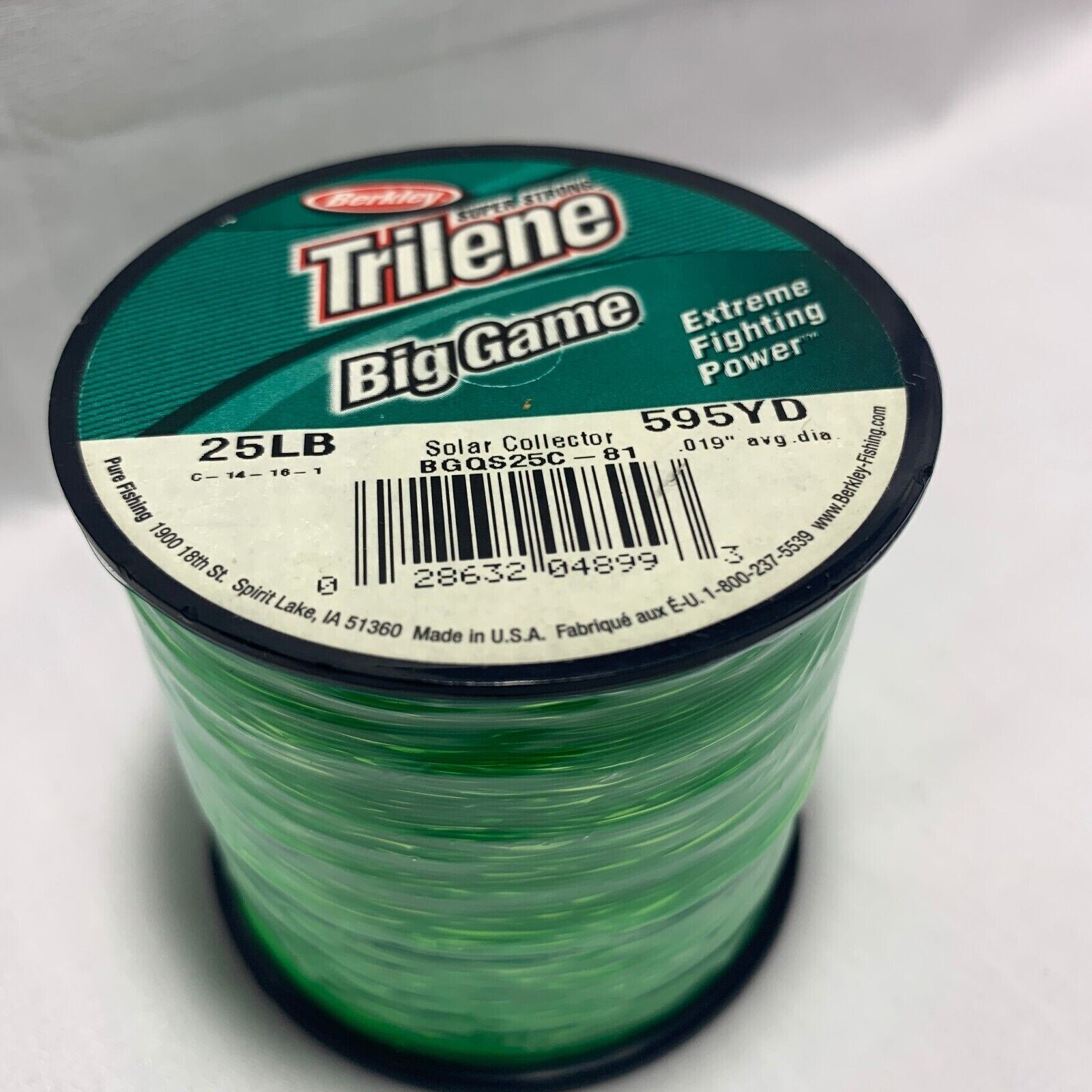 Berkley Trilene Big Game Line Solar Collector Green 1/4 Pound Spool ...