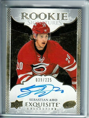 2016-17 Exquisite Collection Rookie Signatures #SA Sebastian Aho RC ...