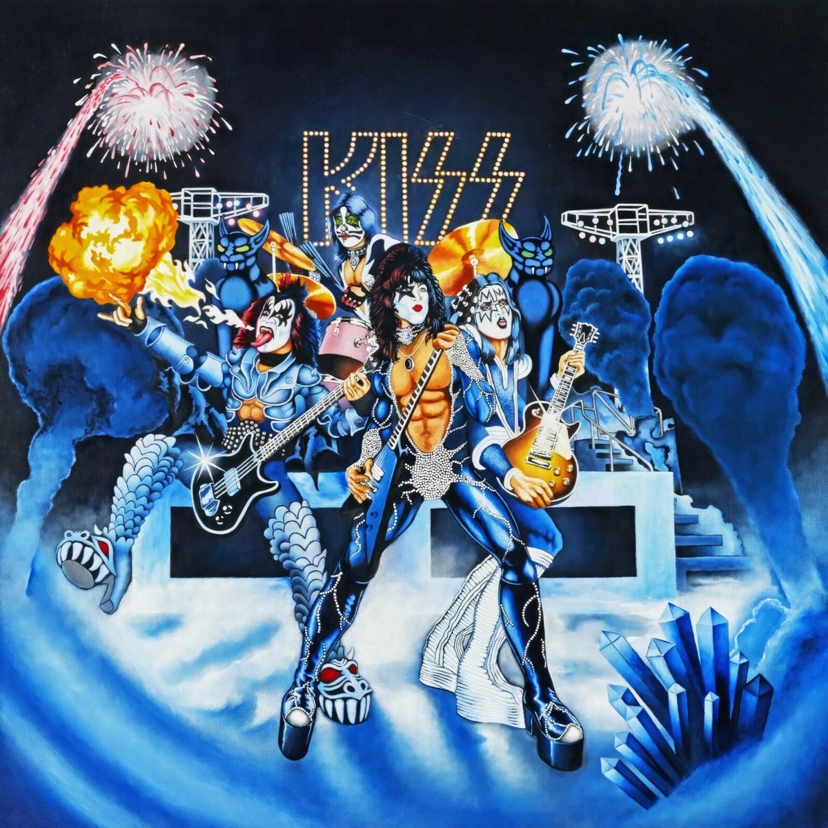 Kiss Band Artwork Kiss Metal Stage Logo Art Print By Alwin Spooner