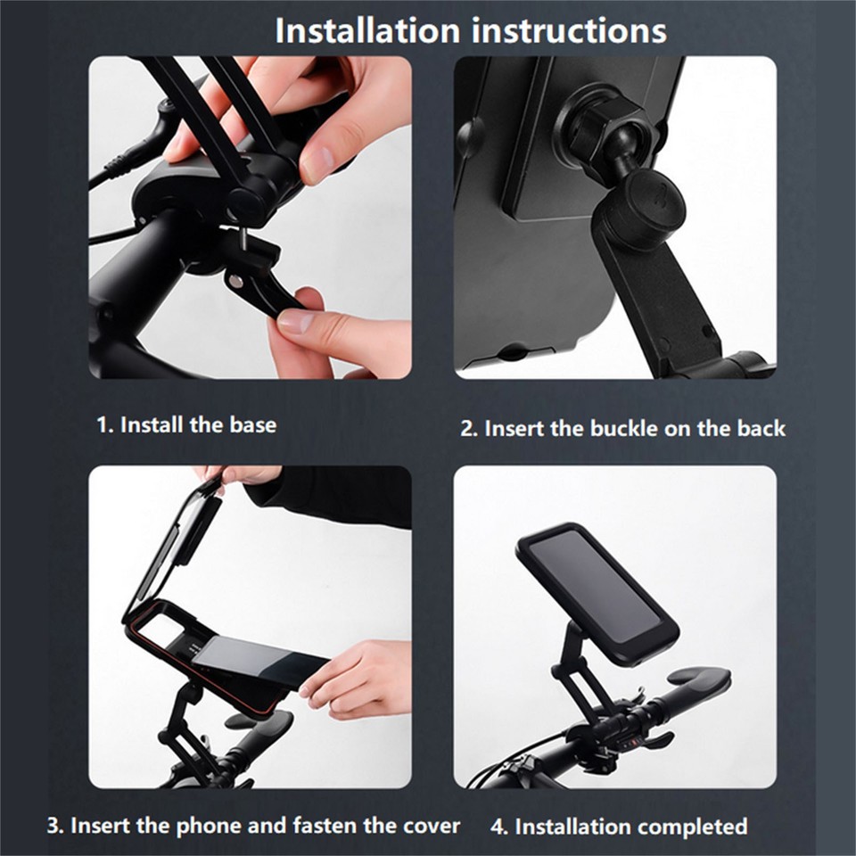 Bike Mount Holder Case Waterproof Bicycle Handlebar Mount For Xiaomi ...