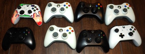 8 Lot Xbox One & 360 Wireless Controllers OEM Broken For Parts 1537 ...