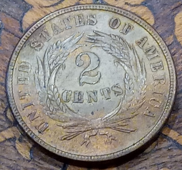 1865 United States Union Shield 2 Cent Choice Briliant Uncirculated RB ...