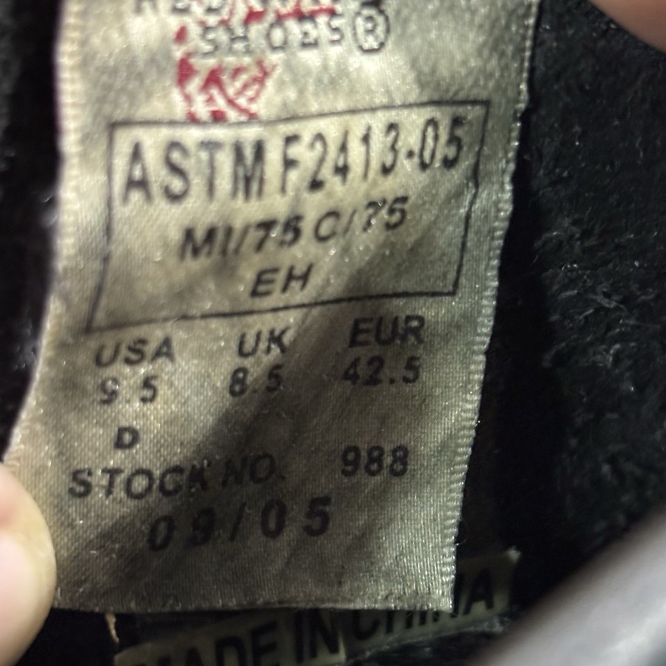 Red Wing Boots #988 Engineer Black Leather Steel Toe Motorcycle Boots ...