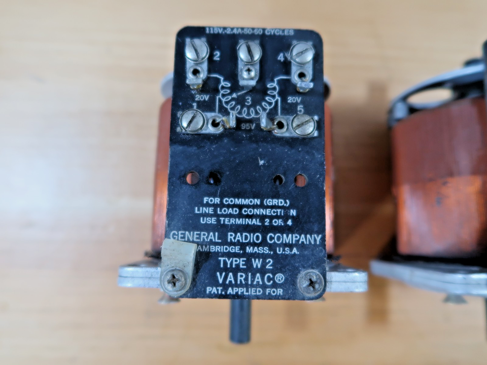 2 Variac - Type W2 125v-2.4A 50-60 Cycles General Radio Co. | eBay