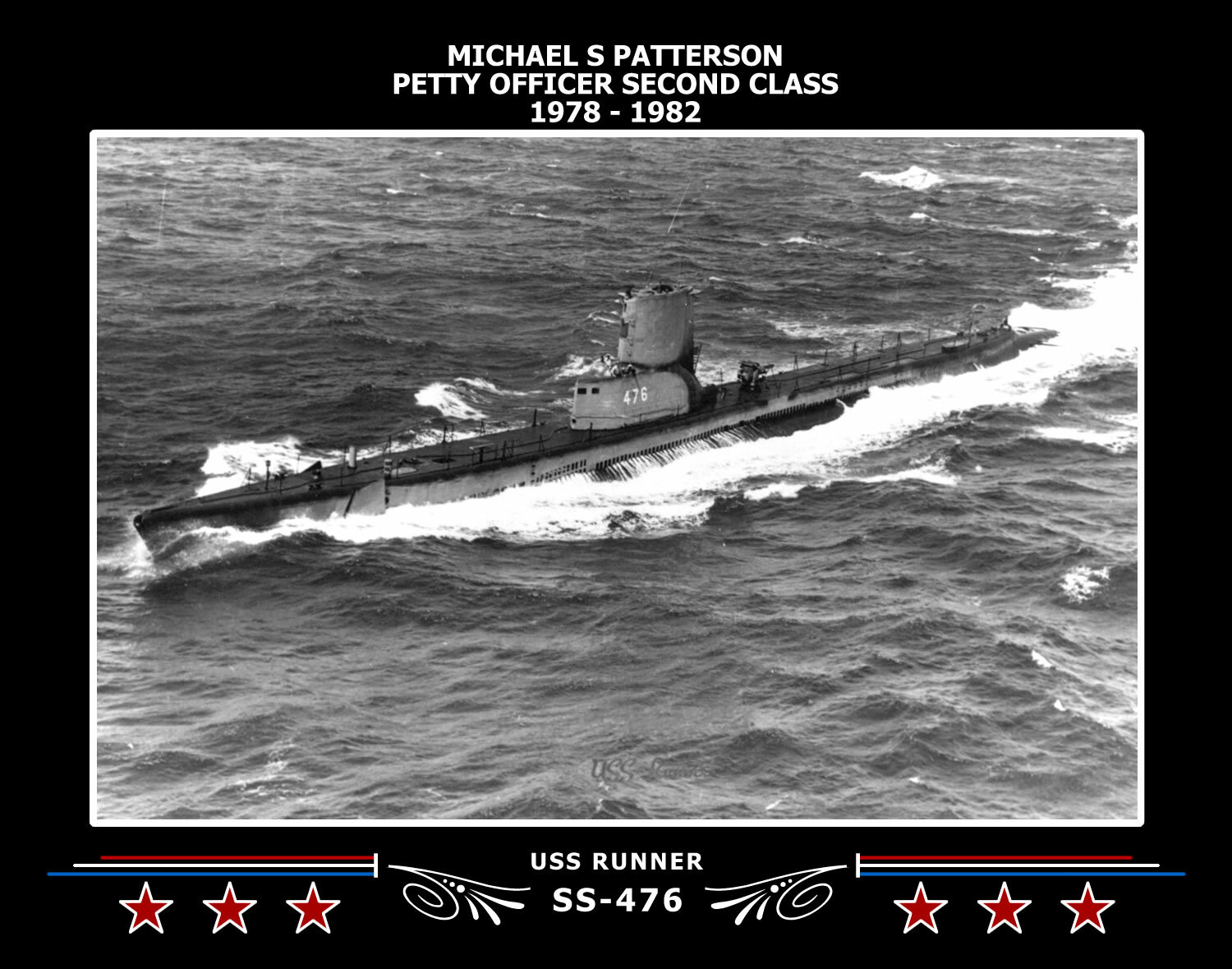 Navy Emporium USS Runner SS-476 Canvas Photo Print 271SS476 | eBay