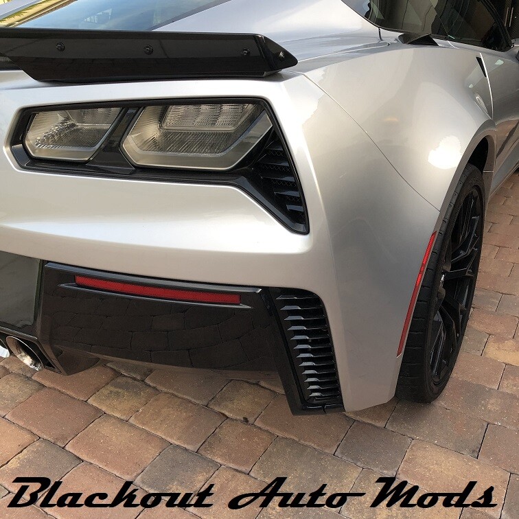 2014-2019 Chevrolet C7 Corvette Complete Reflector Blackout Kit Vinyl ...
