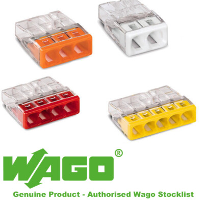 WAGO PUSH FIT ELECTRICAL WIRE CONNECTOR 12V 24V 220-240V 2273 CABLE ...
