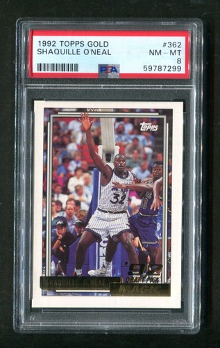 Shaquille Shaq O'Neal 1992 Topps GOLD NBA Basketball Rookie Card RC ...