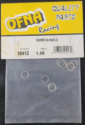 Vintage OFNA Racing Parts Shims 8x10x0.3 #10413 | eBay