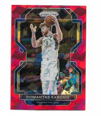 Domantis Sabonis 2021-22 Panini Prizm Red Cracked Ice parallel #183 ...