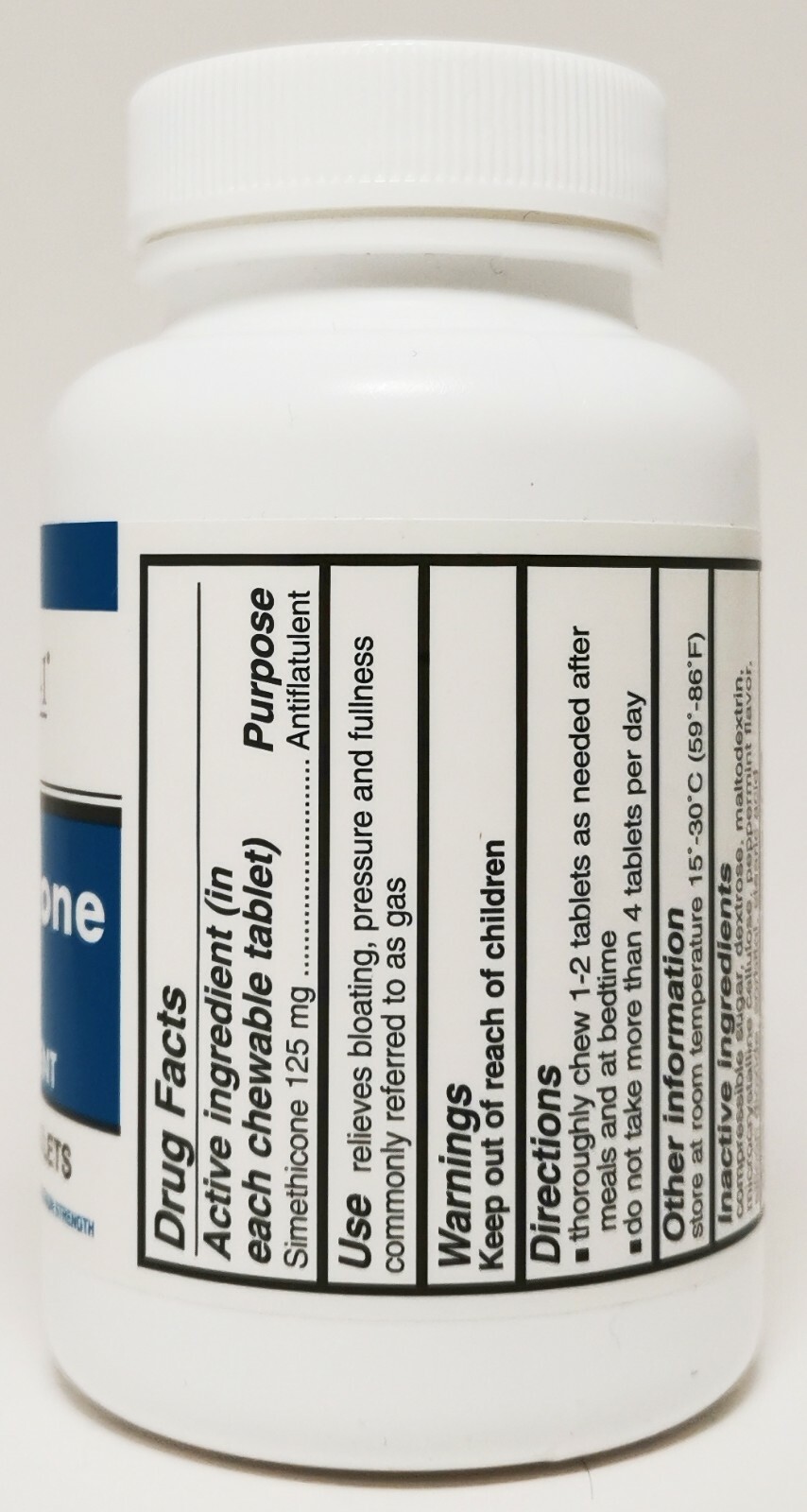Reliable-1 Simethicone 125mg Antiflatulent 60 Chewable Tablets EXP:09/ ...