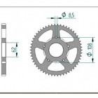Stahl Kettenrad für Motorhispania RX 125 R LC 2016 428er 54 Zähne | eBay.de