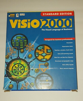 Visio 2000 Professional Upgrade New Standard Visual Gralhical Software ...