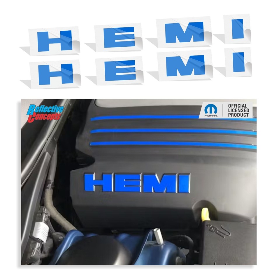 HEMI Engine Cover Decals (pair) for Charger and Challenger 5.7 Liter | eBay