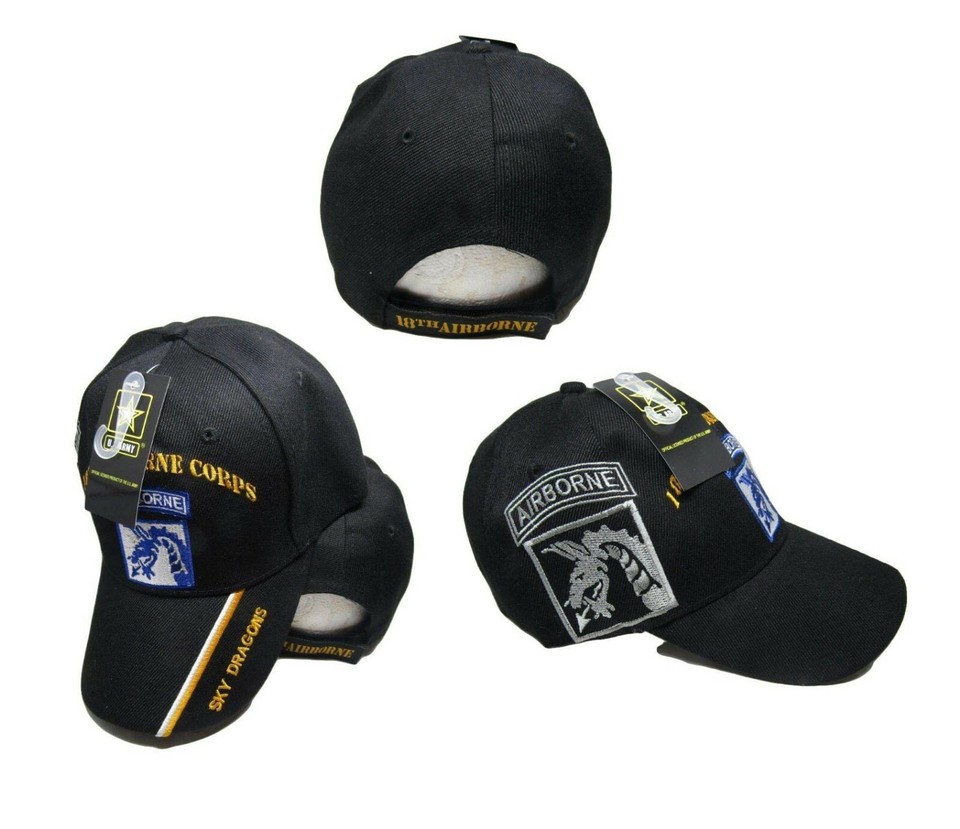 US ARMY XVIII 18TH AIRBORNE CORPS HAT CAP VETERAN SKY DRAGONS FORT ...