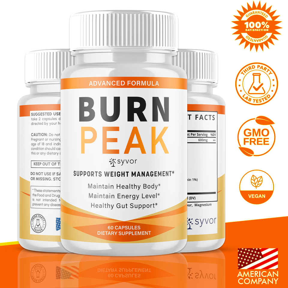 (2 Pack) Burn Peak Advanced Formula Natural Energy & Fitness Vitamin ...