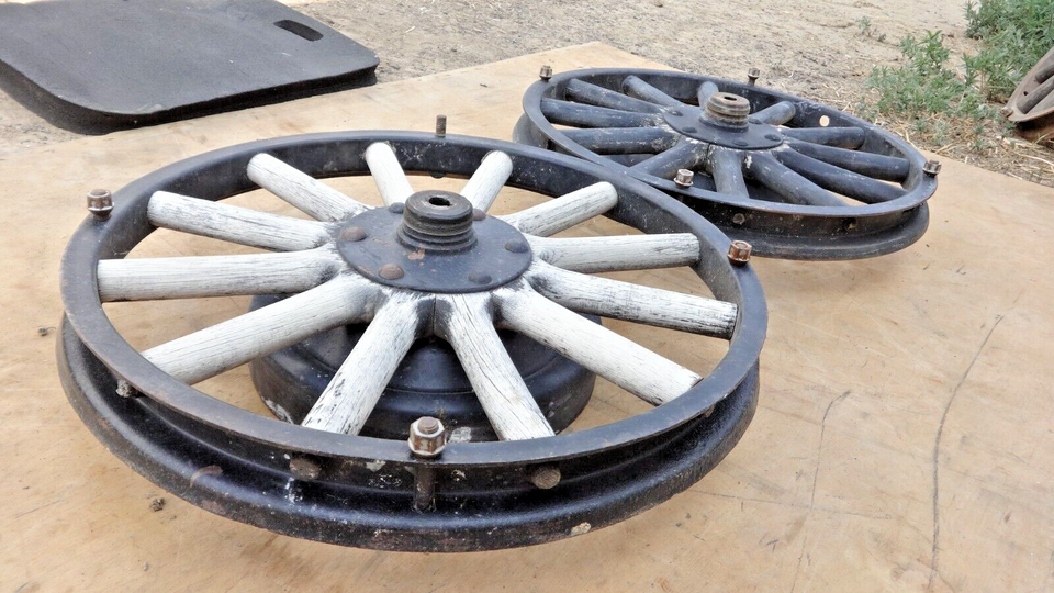1926-1927 Ford Model T 21" Rear Wood Spoke Wheels Hubs Drums Original ...