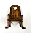 Dollhouse Miniature Rustic Rocking Chair Primitive 1:12 Wood Cushion 2 ...