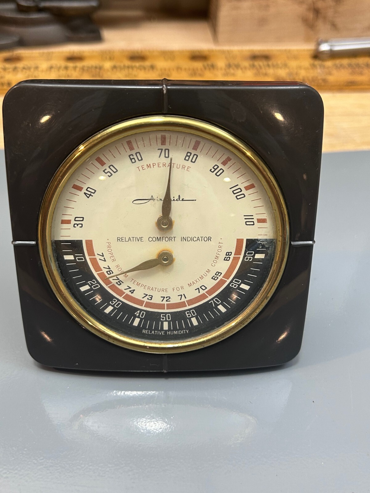 Vintage Airguide Relative Comfort Indicator Humidity Temperature | eBay