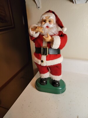 VINTAGE DANCING SANTA CLAUS STANDING FIGURINE 15" TALL UNTESTED ...