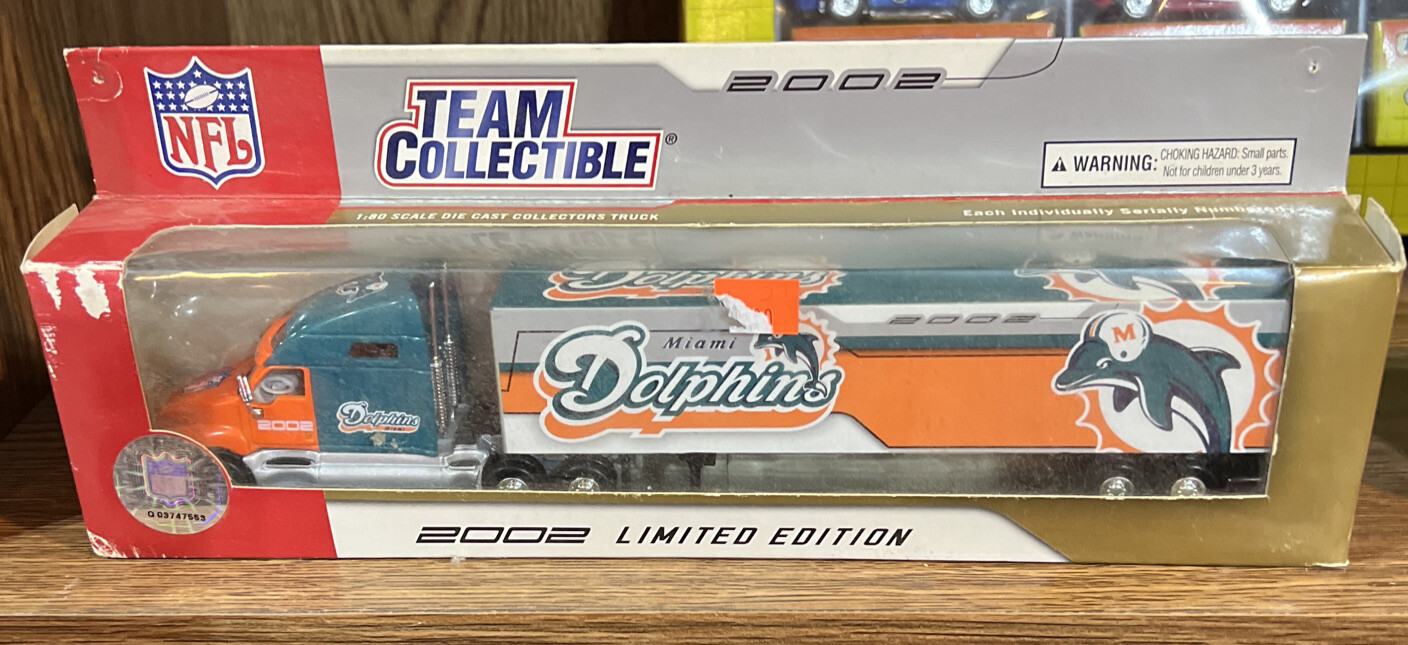 NFL Miami Dolphins Tractor-Trailer-Truck, NEW (2002 Issue) | eBay