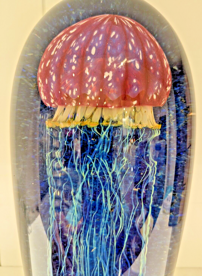 10" Gold Ruby Satava Jellyfish Seascape - Signed and Dated | eBay