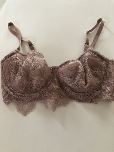 Victoria’s Secret Bra Pink Nude Lace Dream Angels Push Up without ...