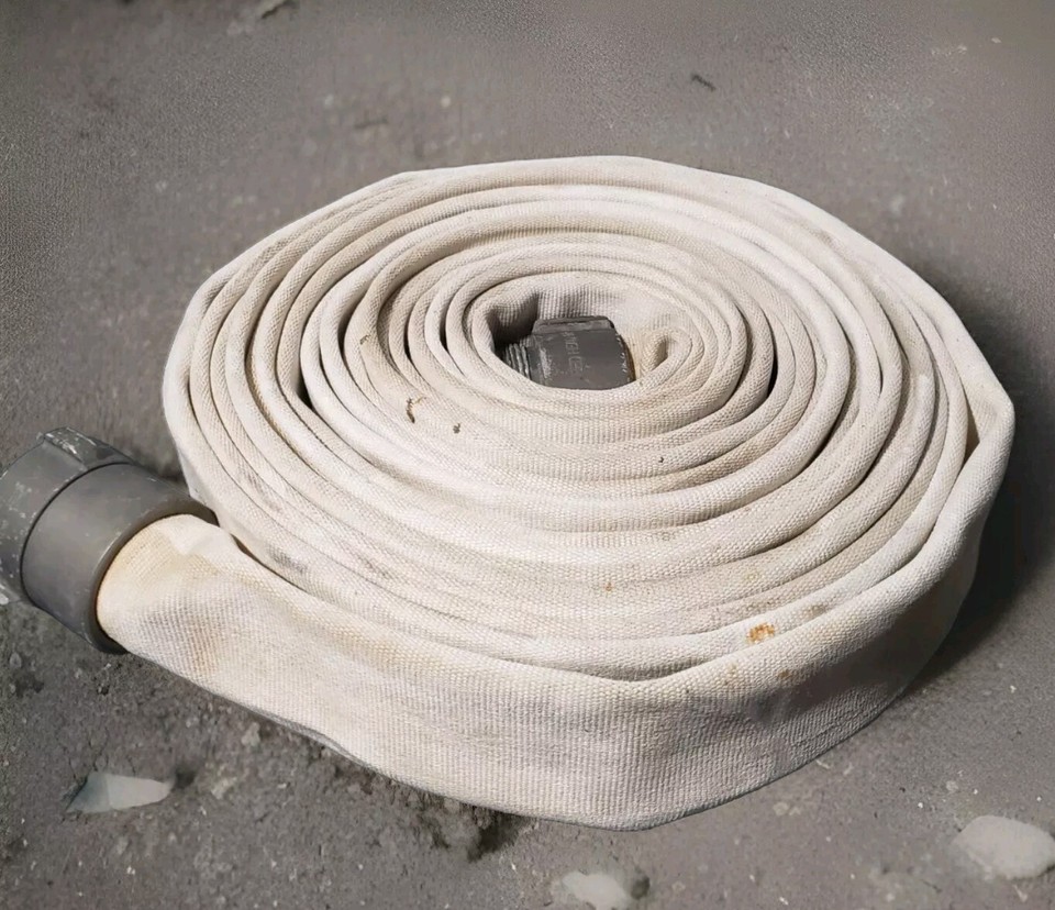 Vintage Goodall Fire Hose w/ Red Head NH, 50ft Firefighting | eBay