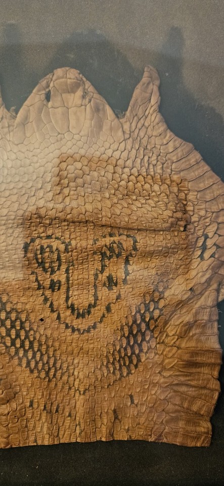 Genuine Snakeskin Leather Hide Red Cobra Snake Skin Leather Snake Head ...