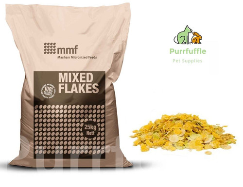 25KG MIXED FLAKES FLAKED PEAS BARLEY MAIZE Horse Livestock Small Animal ...