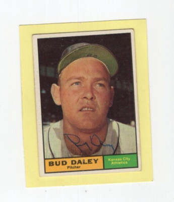 Autographed Bud Daley 1961 A's TOPPS Free Shipping | eBay