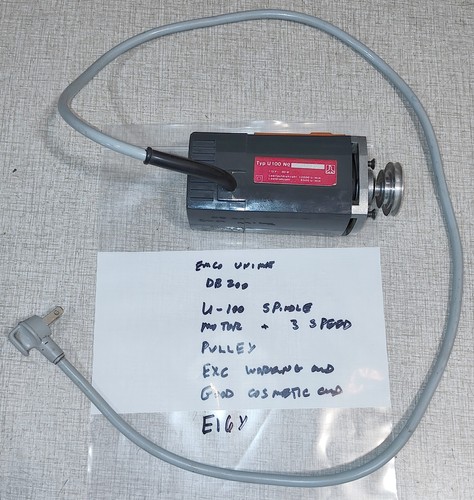 Emco Unimat DB200 Lathe U-100 115 VAC Spindle Motor & 3 Speed Pulley ...