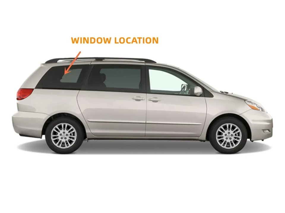 Fits 2004-2010 Toyota Sienna Passenger Right Side Quarter Window Glass ...
