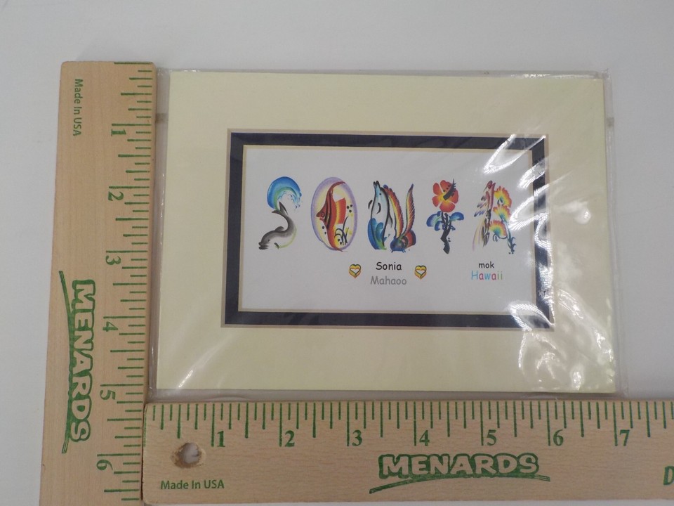 "SONIA MAHAOO" LETTER ART PRINT ARTIST MATTHEW MOK LONG FENG ZHI 5X7 ...