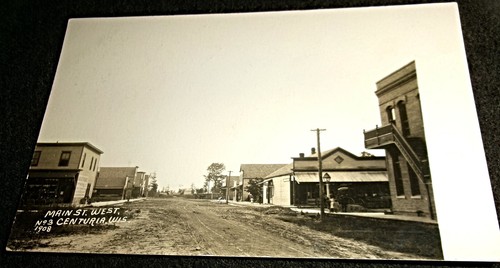 RPPC - EARLY Main Street View of Centuria Wisconsin Vintage Postcard | eBay