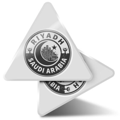 2 x Triangle Stickers 7.5cm - BW - Saudi Arabia Riyadh Travel #40720 | eBay