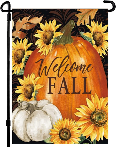 Welcome Fall Garden Flag - 12X18 in Premium Double Sided Welcome Fall ...
