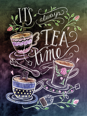 It's Always Tea Time, Retro metal Aluminium Sign, Cafe, Restaurant ...