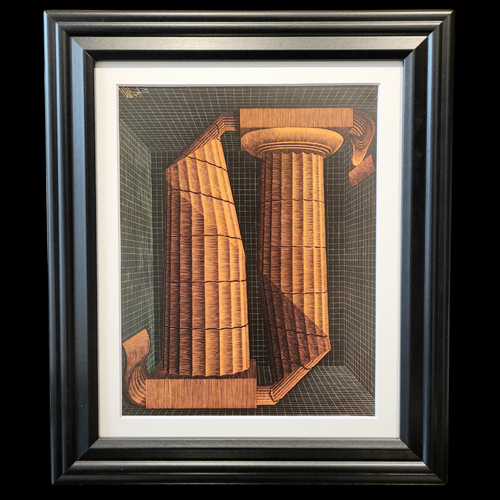 M.C. Escher Doric Columns Iconic Surrealism Custom Framed Matted Print ...