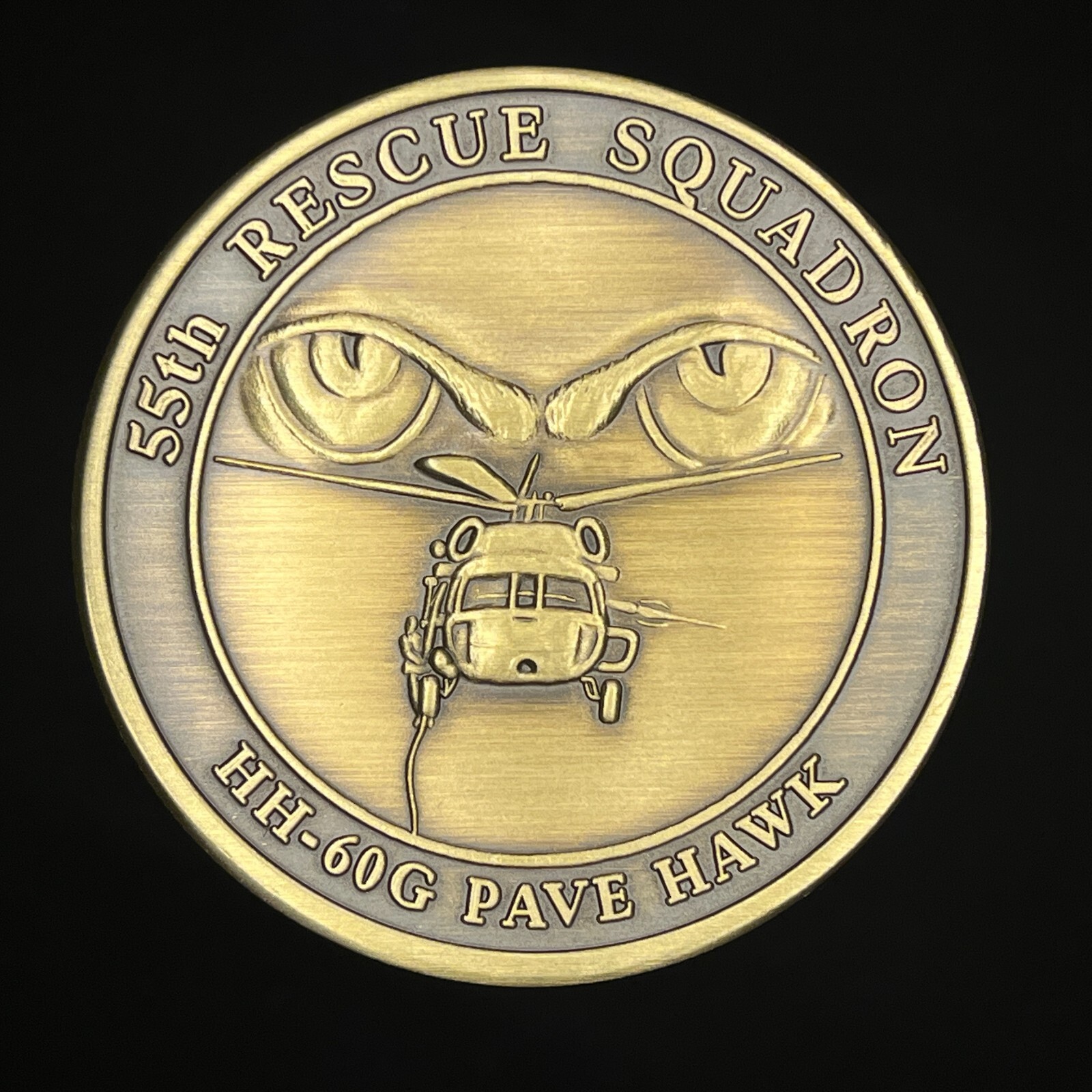Challenge Coin - Night Hawk, Moon, & Star / 55th Rescue Squadron ...