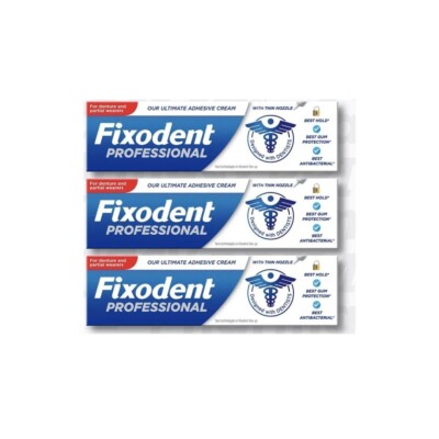 Fixodent Professional Ultimate Adhesive Cream - Denture/Partial Wearers ...