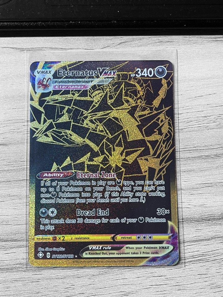 Eternatus Vmax GOLD Full Art - Shining Fates SV122/SV122 - Pack Fresh ...