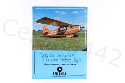 BELLANCA - Champion Citabria Brochure Aircraft Factory Color Poster ...